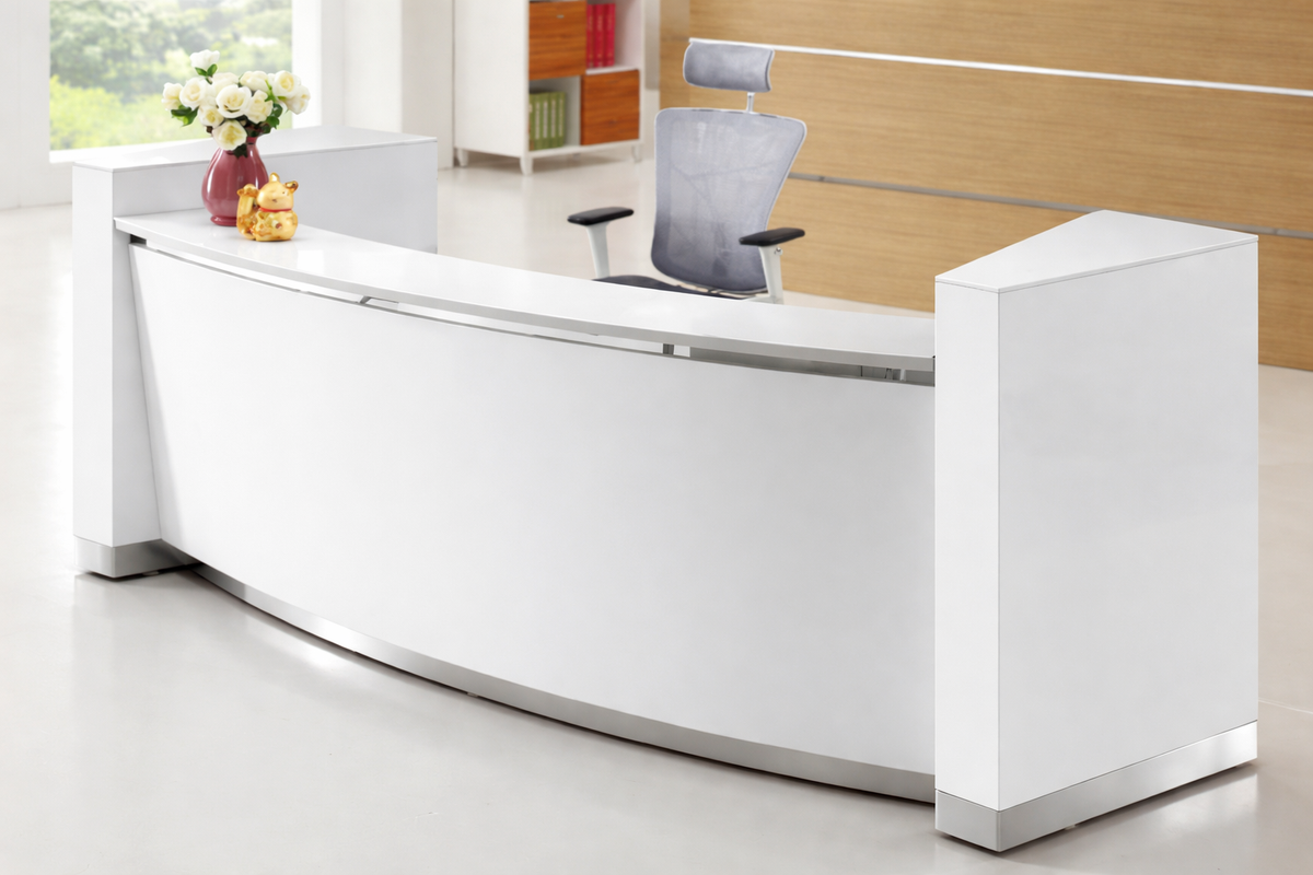 BG-092A Reception Desk 280×90×110 cm | Modern Office Front Counter ...